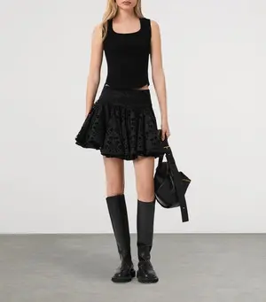 ALLSAINTS Broderie Anglaise Dotty Mini Skirt