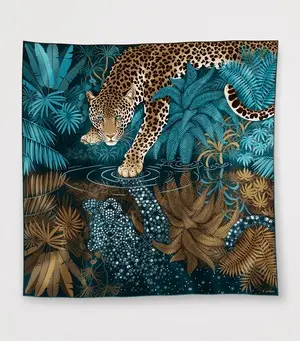 Cartier Silk Panthère Double-sided Scarf