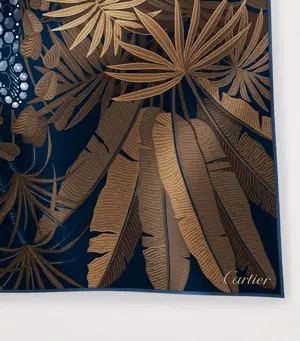 Cartier Silk Panthère Double-sided Scarf
