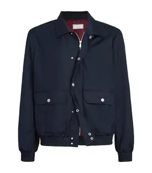 Brunello Cucinelli Wool-silk Field Jacket - Blue
