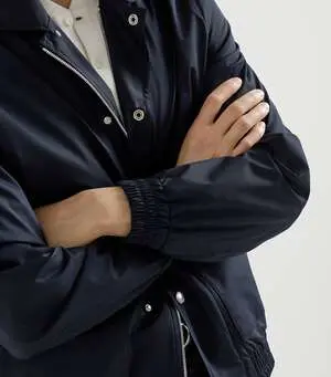 Brunello Cucinelli Wool-silk Field Jacket - Blue