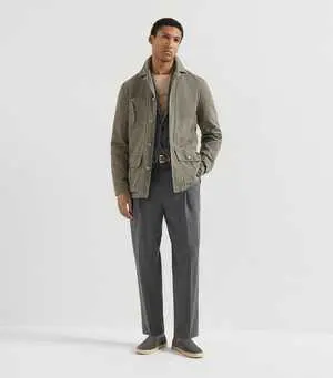 Brunello Cucinelli Virgin Wool-cotton-silk Pleated Trousers