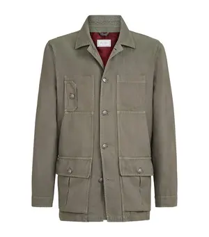 Brunello Cucinelli Cotton-linen Canvas Shirt Jacket