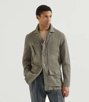 Brunello Cucinelli Cotton-linen Canvas Shirt Jacket