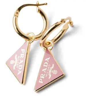 Prada Enameled Metal Earrings