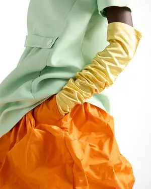 Prada Technical Taffeta Skirt - Orange