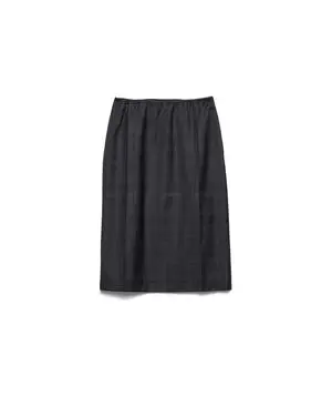 Prada Checked Wool Midi-skirt