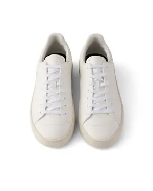 Prada Court Leather Sneakers - White