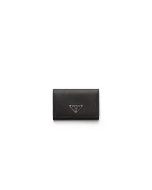 Prada Saffiano Leather Card Holder - Black