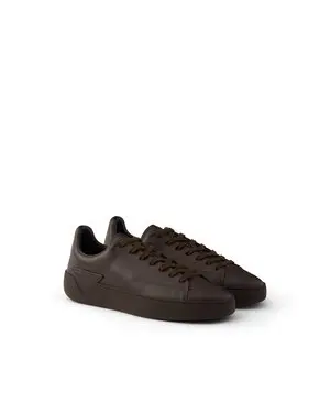 Prada Court Leather Sneakers - Brown