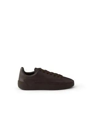 Prada Court Leather Sneakers - Brown