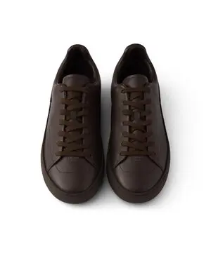 Prada Court Leather Sneakers - Brown
