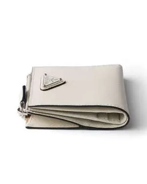 Prada Small Saffiano Leather Wallet - Neutral