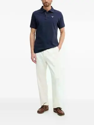 Barbour Tartan Pique Buttoned Logo Polo Shirt