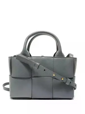 Bottega Veneta Intrecciato Arco Handbag - Grey