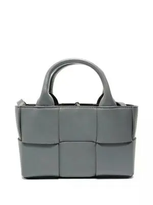Bottega Veneta Intrecciato Arco Handbag - Grey