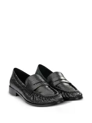 STRATEGIA SHOES Snakeskin-effect Loafers