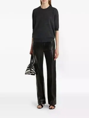 Khaite Faye Short-sleeve Sweater - Grey