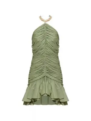 Balmain Draped Mini Dress - Green