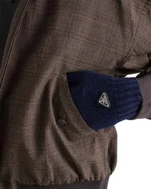 Prada Wool And Cashmere Gloves - Navy