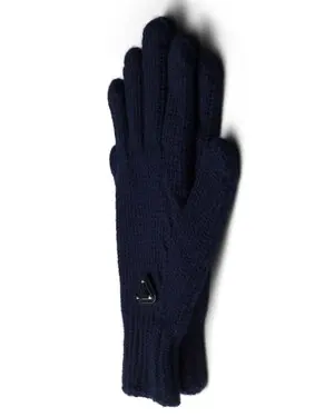 Prada Wool And Cashmere Gloves - Navy