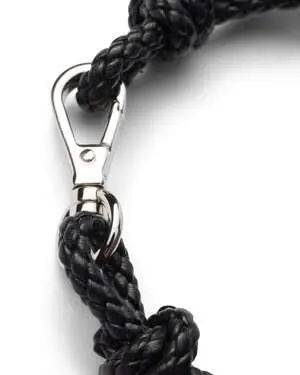 Prada Braided Nappa Leather Bracelet - Black