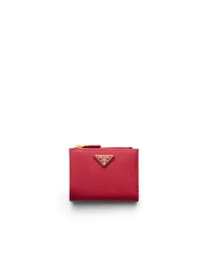 Prada Small Saffiano Leather Wallet - Fiery Red