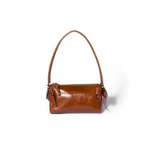 Miu Miu Shiny Leather Pouch - Palisander