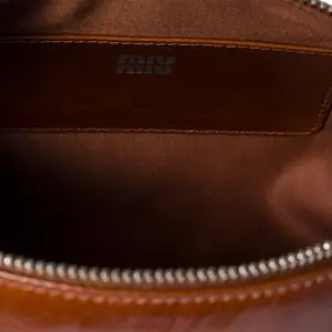 Miu Miu Shiny Leather Pouch - Palisander