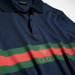 Gucci Cotton Jersey Polo Shirt With Web