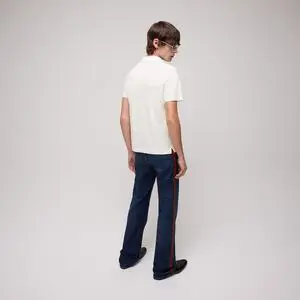Gucci Cotton Jersey Polo Shirt With Web