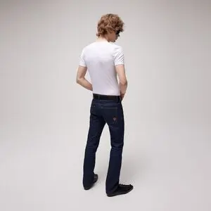 Gucci Embroidered Cotton Denim Pants