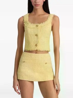 Alice + Olivia Shila Button-embellished Top