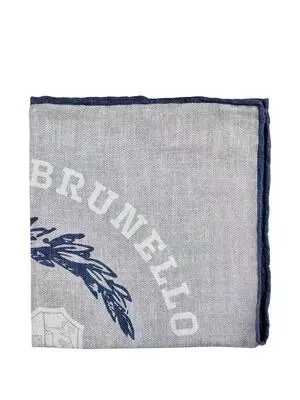 Brunello Cucinelli Monogram-emblem Handkerchief - Neutrals