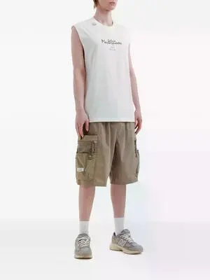 MUSIUM DIV. Graphic-print Sleeveless T-shirt - Neutrals