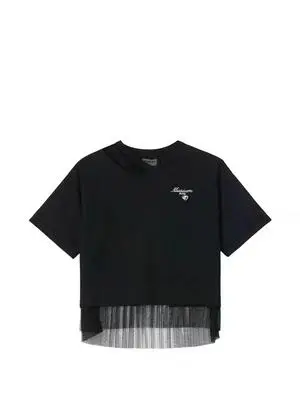 MUSIUM DIV. Tulle-trim T-shirt
