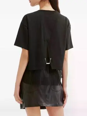 MUSIUM DIV. Tulle-trim T-shirt