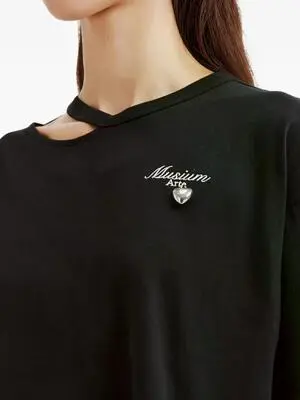 MUSIUM DIV. Tulle-trim T-shirt