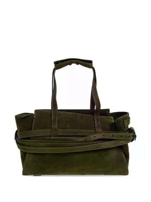 Moschino Suede Leather Tote Bag - Green