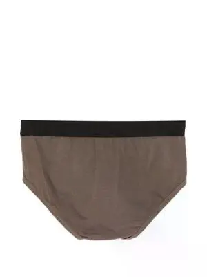 Zegna Logo-waistband Briefs - Brown