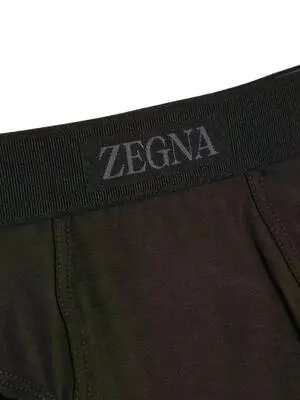 Zegna Logo-waistband Briefs - Brown