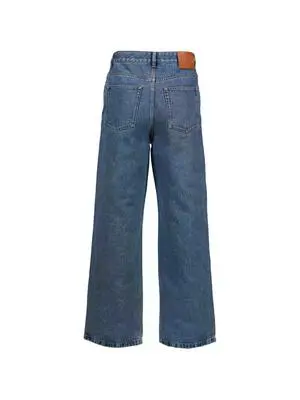 Loewe Logo-appliqué Wide Leg Jeans - Blue