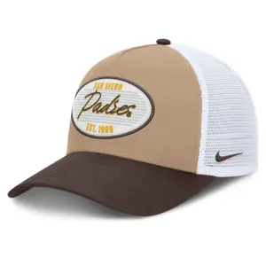 Nike San Diego Padres Rise Mlb A-frame Trucker Hat - Brown