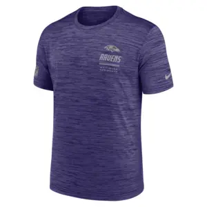 Nike Baltimore Ravens Sideline Team Issue Velocity Dri-fit Nfl T-shirt - Purple