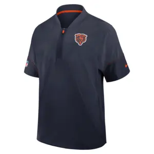 Nike Chicago Bears Nfl 1/2-zip Short-sleeve Hooded Jacket - Blue