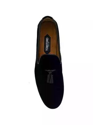 TOM FORD Nicolas Tassel Velvet Loafers