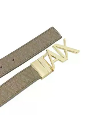 Armani Exchange Logo-buckle Belt - Neutrals