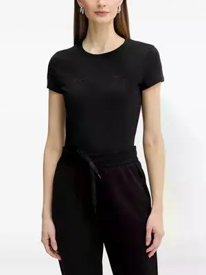 Armani Exchange Embellished Lettering T-shirt - Black