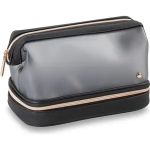 Stephanie Johnson Miami Smoke Hannel Zip Makeup Case - Black