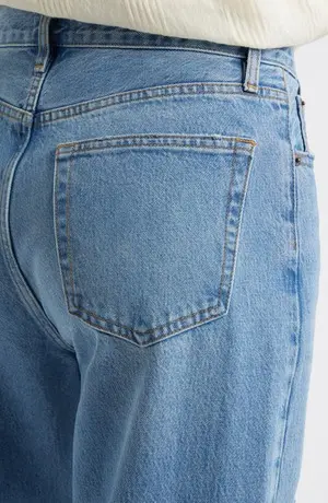 FRAME Loose Ripped Wide Leg Jeans - Sundrop